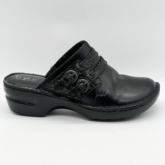 Børn | Shoes | Boc Born Concept Aderyn Black Embossed Leather Buckle ...
